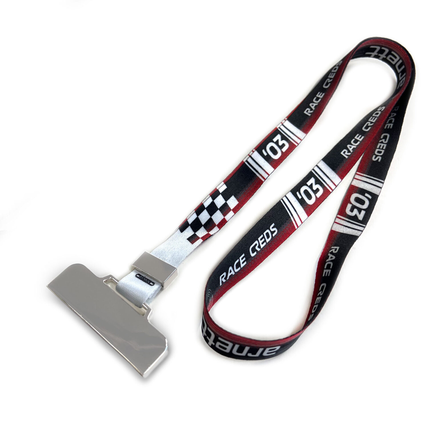 Custom Racing Lanyard with Metal Badge Holder